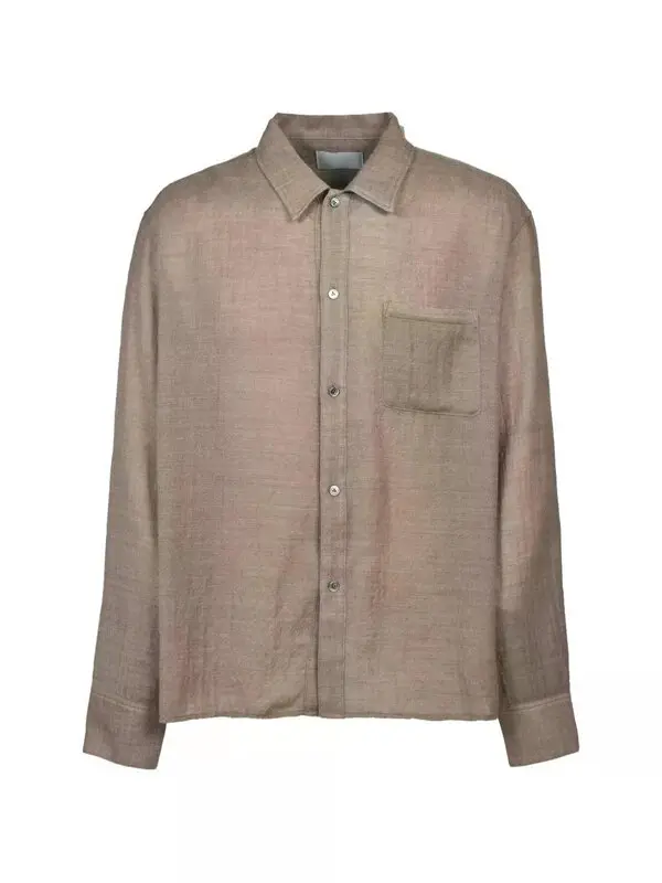 CEDARWOOD Chest-pocket Straight-hem Shirt