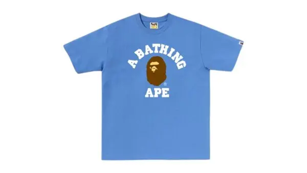 A BATHING APE Essential College T-shirt - Blue