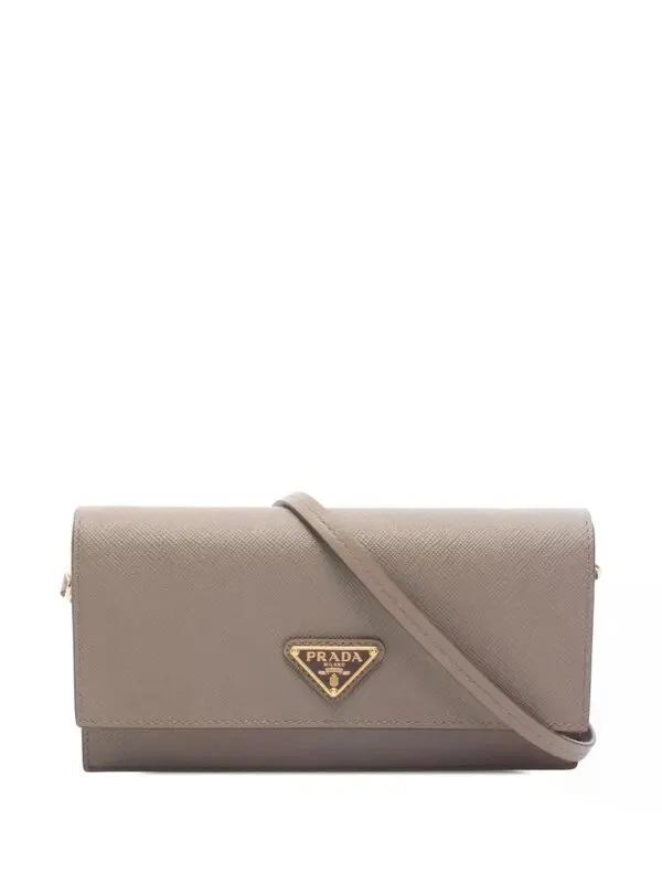 Prada 2013-2026 Saffiano Wallet On Strap Crossbody Bag