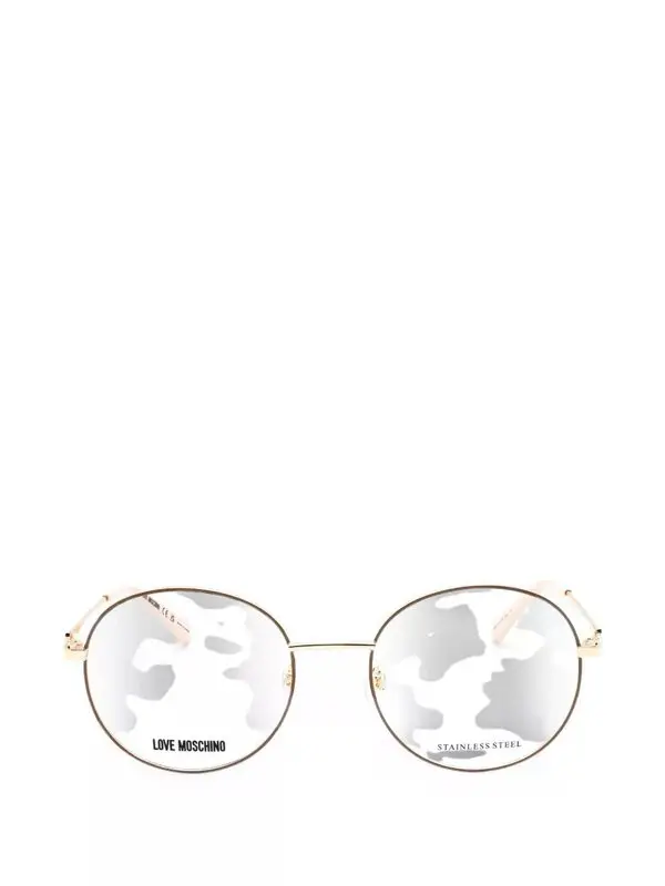 Moschino Round-frame Glasses - Gold