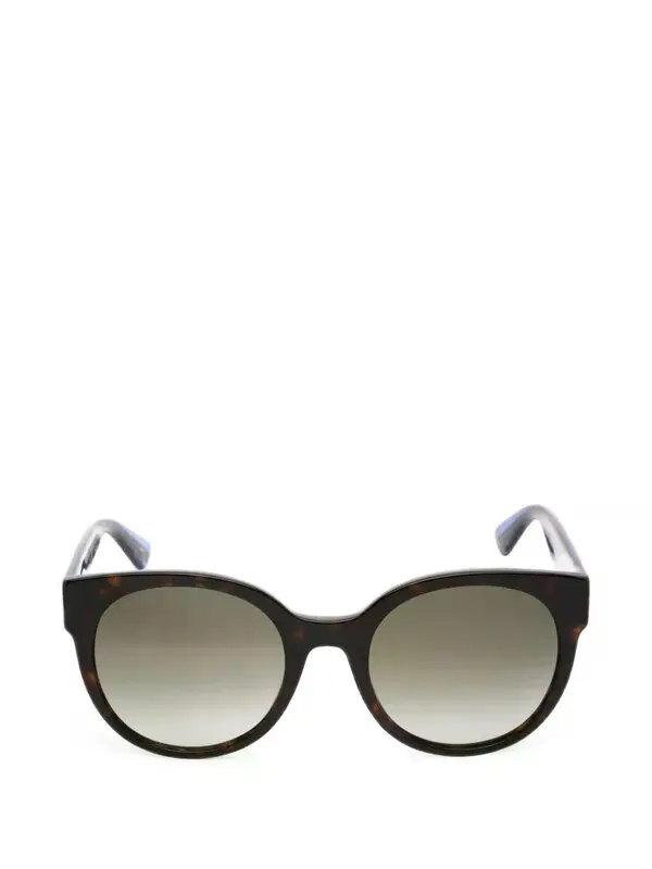 Gucci Round-frame Tortoiseshell-effect Sunglasses