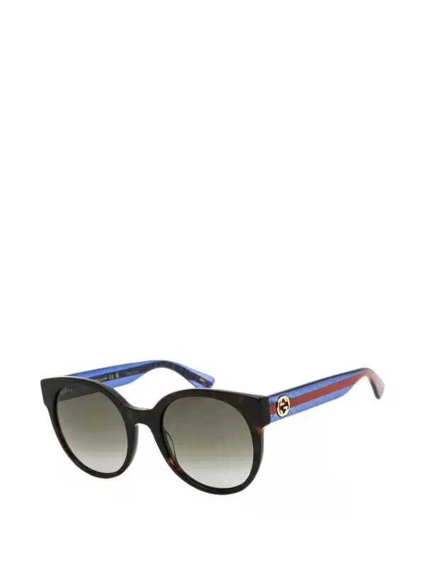 Gucci Round-frame Tortoiseshell-effect Sunglasses