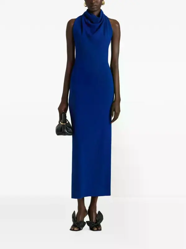 Givenchy Long Draped Dress In Wool