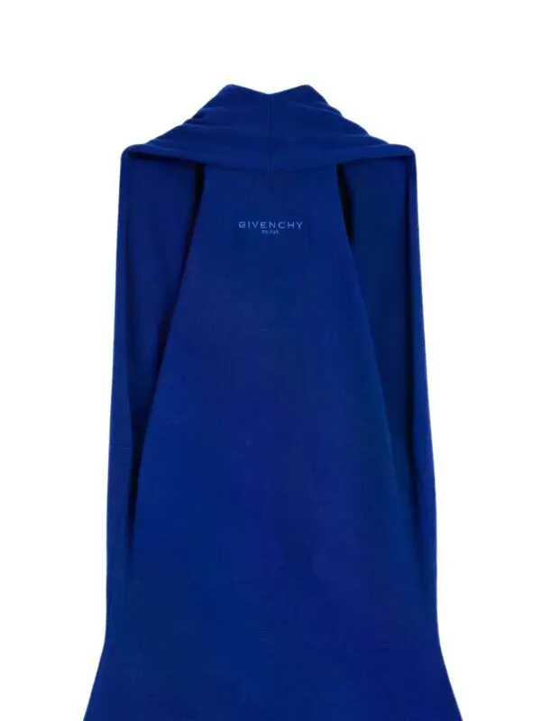 Givenchy Long Draped Dress In Wool