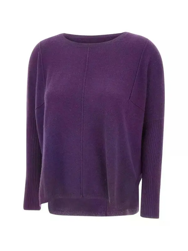 SWEET CASHMERE Bourna Ribbed-sleeve Sweater