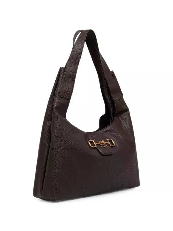 Guess Sunset Horsebit-detail Shoulder Bag - Brown