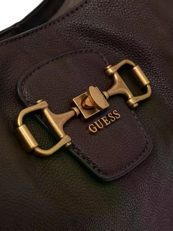 Guess Sunset Horsebit-detail Shoulder Bag - Brown