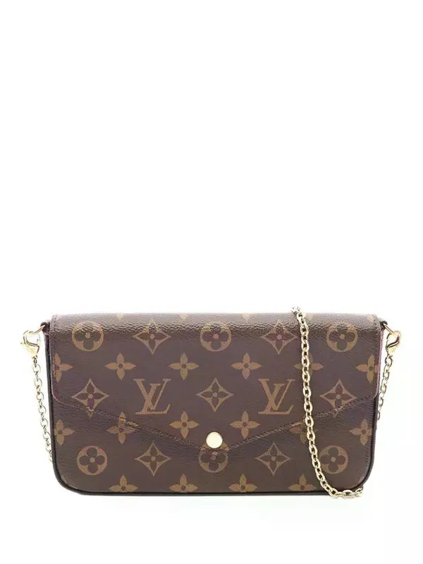 LOUIS VUITTON 2018 Monogram Pochette Felicie Crossbody Bag - Brown