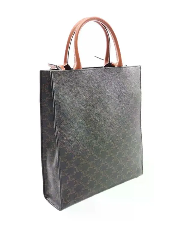 Celine 2010-2026 Small Triomphe Coated Canvas Vertical Cabas Tote Satchel