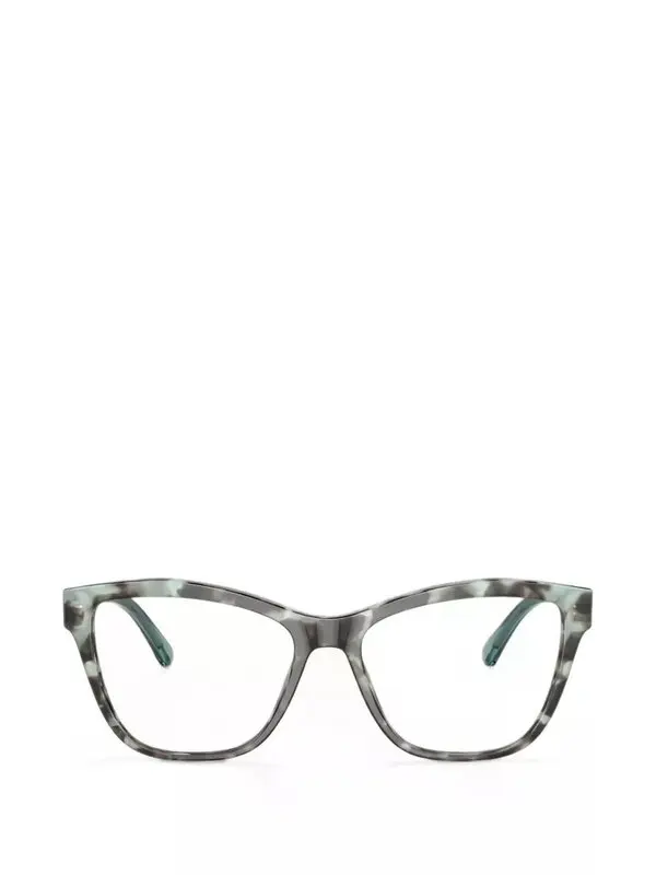 Emporio Armani Tortoiseshell-effect Cat-eye Frame Glasses
