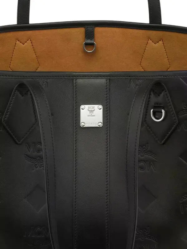 Mcm Medium New Liz Shopper Logo-embossed Tote Bag
