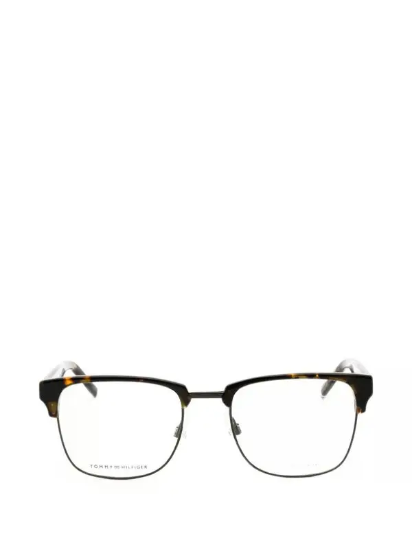 Tommy Hilfiger Tortoiseshell-effect Rectangle-frame Glasses