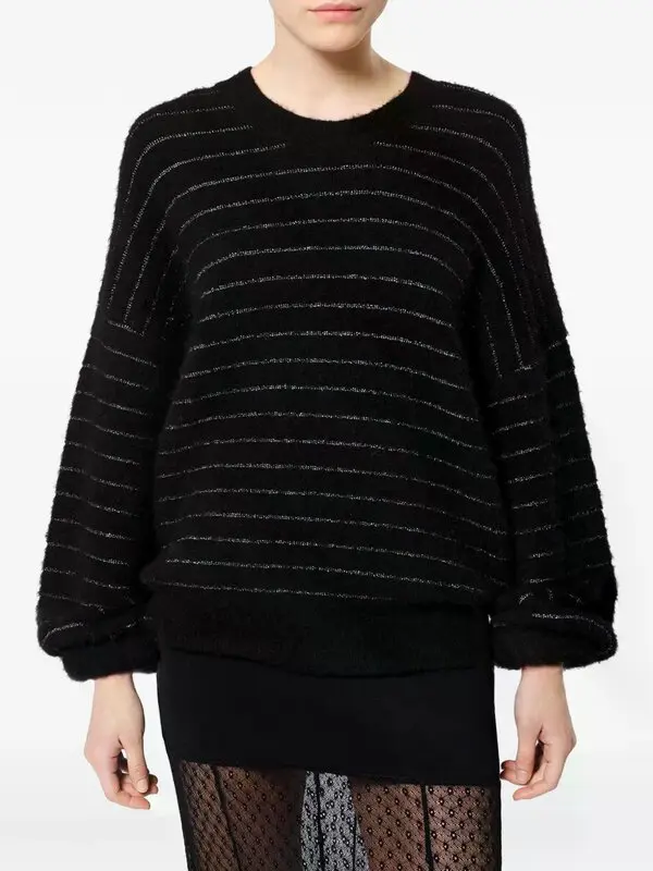 Isabel Marant Étoile Stacy Lurex-striped Silk And Cashmere Sweater