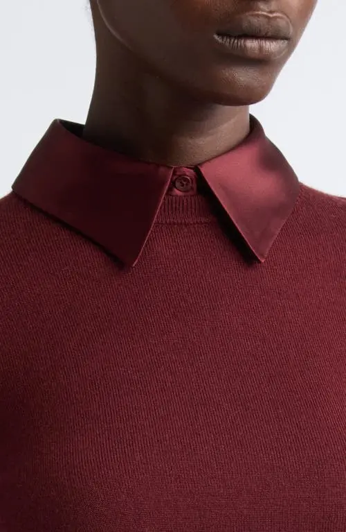 Alice + Olivia Porla Collared Wool Blend Sweater