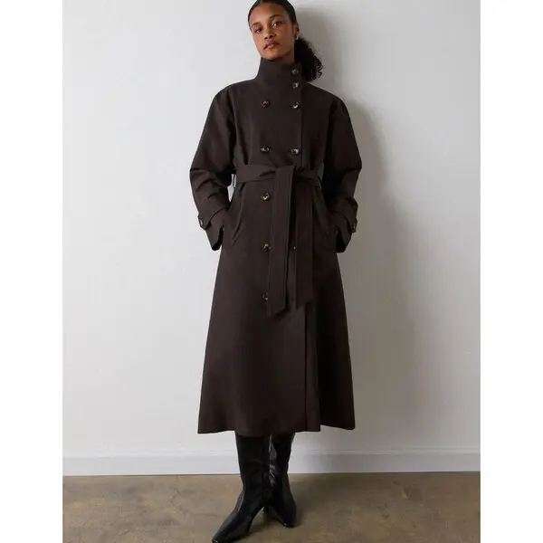 Whistles Funnel Neck Trench Coat