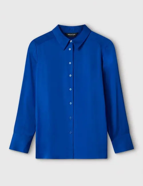Whistles Satin Collared Shirt
