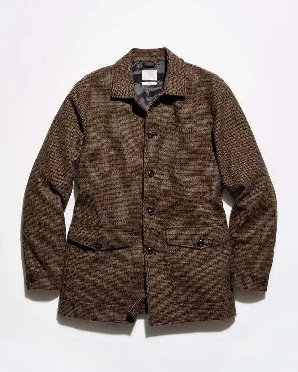 Billy Reid Houndstooth Bennet Overcoat