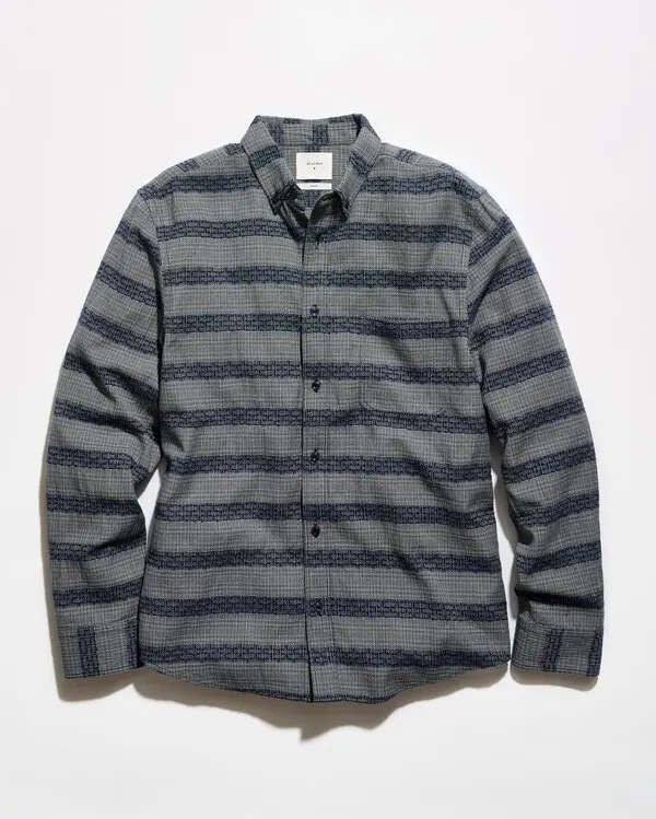 Billy Reid Jacquard Barre Stripe Tuscumbia Shirt
