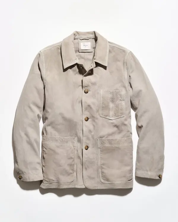 Billy Reid Colbert Waxed Suede Chore Coat