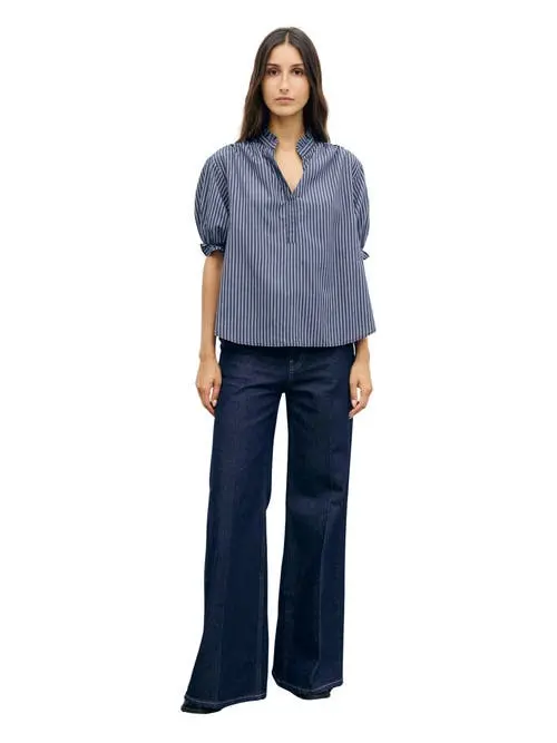 Gerard Darel Louann Short Tie Sleeve Blouse