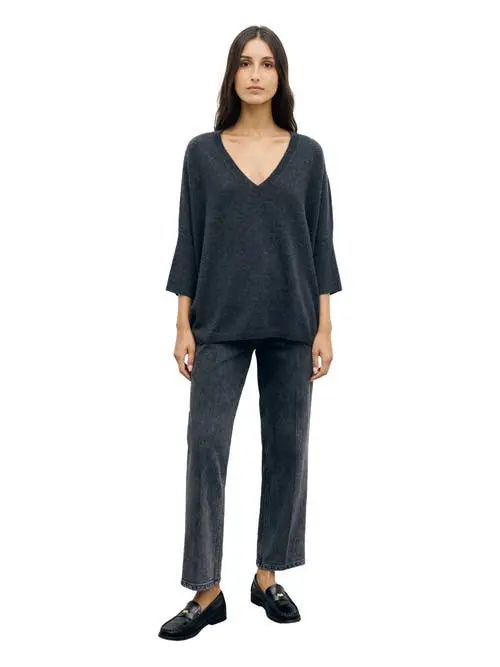 Gerard Darel Resa 100% Cashmere V-neck Sweater