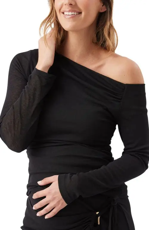 RIPE MATERNITY Rhi Long Sleeve Off Shoulder Maternity Top