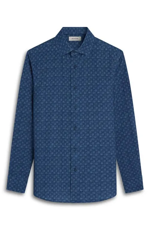 Bugatchi Axel Shaped Long Sleeve Woven Shirt