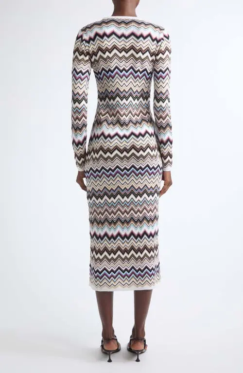 Missoni Zigzag Long Sleeve Maxi Dress - Smspl