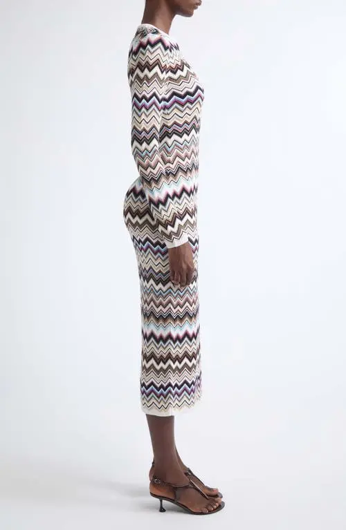 Missoni Zigzag Long Sleeve Maxi Dress - Smspl