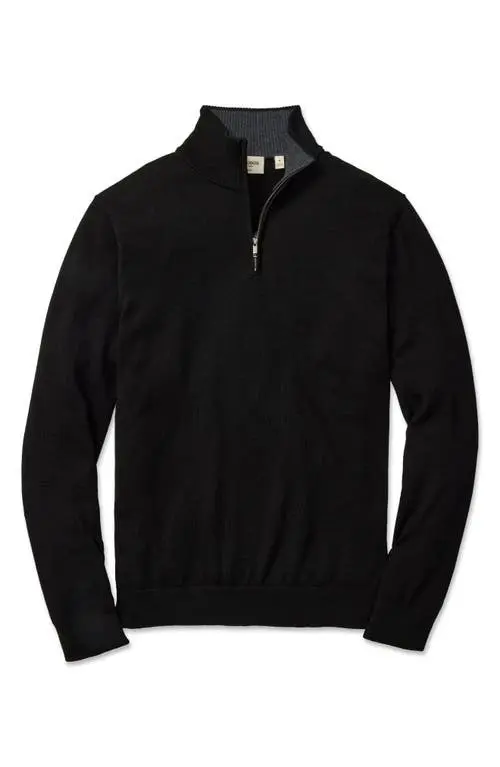 Bonobos Merino Wool Quarter Zip Sweater - Black