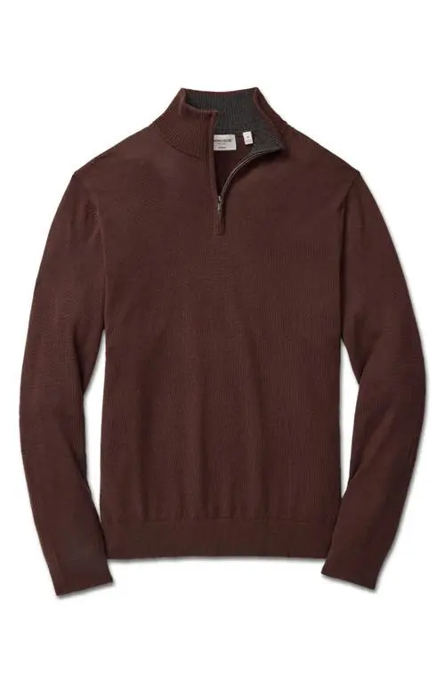 Bonobos Merino Wool Quarter Zip Sweater - Light Brown