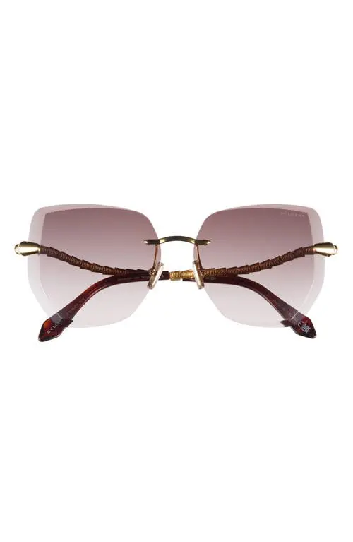 BVLGARI Serpenti Viper Rimless Geometric Sunglasses