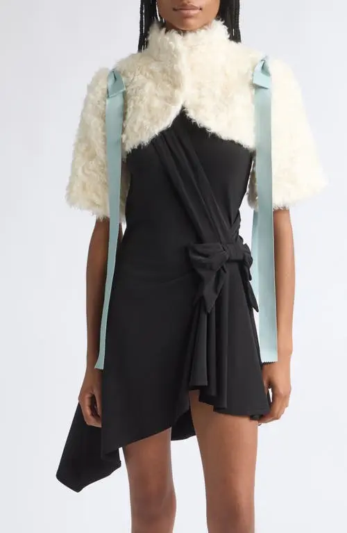 Sandy Liang Mohair Blend Bolero Jacket