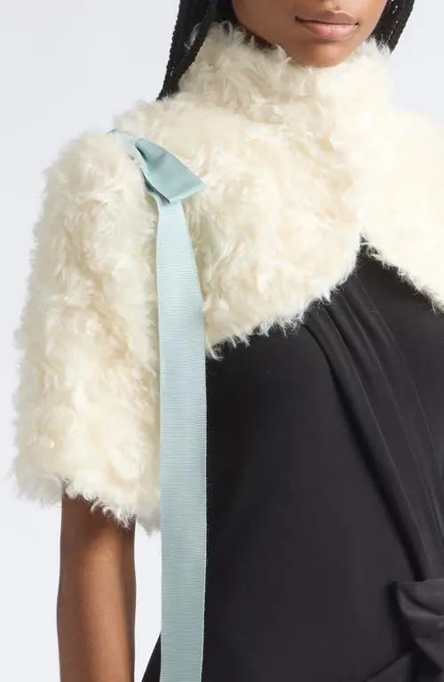 Sandy Liang Mohair Blend Bolero Jacket