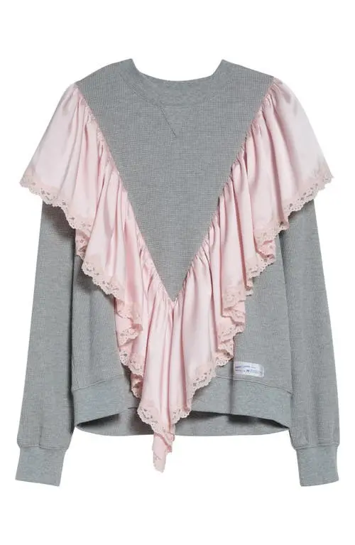 Sandy Liang Tumble Waffle Knit Sweatshirt