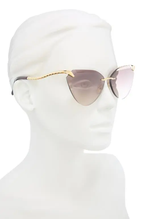 BVLGARI Serpenti Viper Rimless Cat Eye Sunglasses