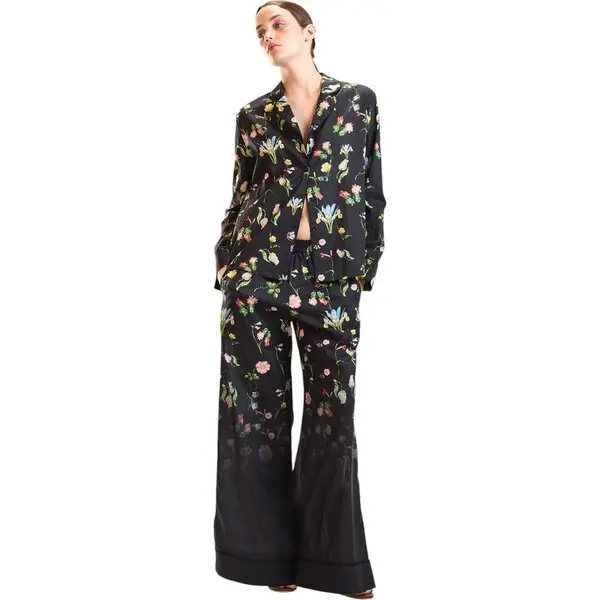 Cynthia Rowley Cotton Voile Pj Top - Black