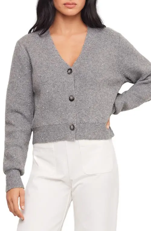 Fifteen Twenty Nae Sequin Crop Cardigan - Steel