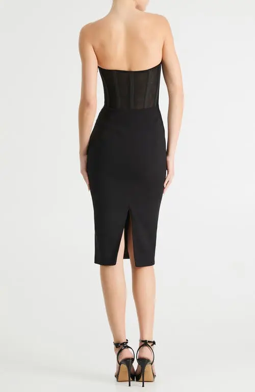 HELSI Sloane Floral Appliqué Strapless Cocktail Dress