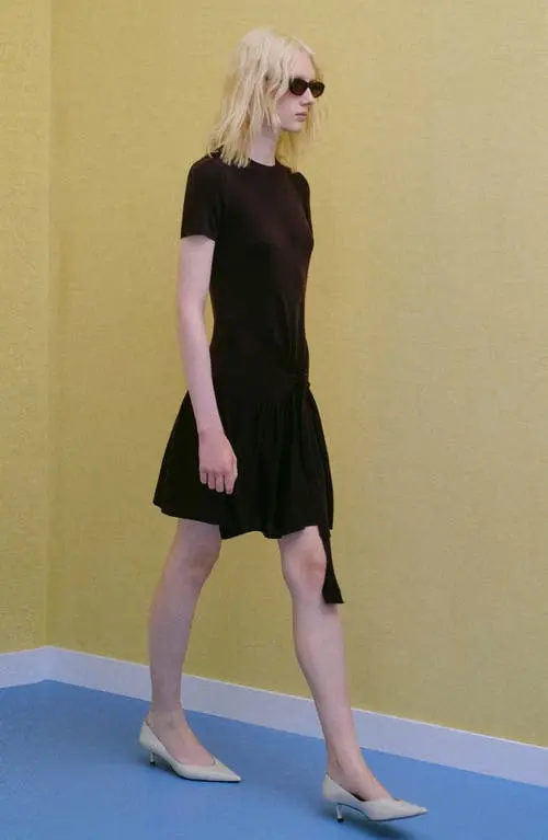 Mango Ribbed A-line Dress