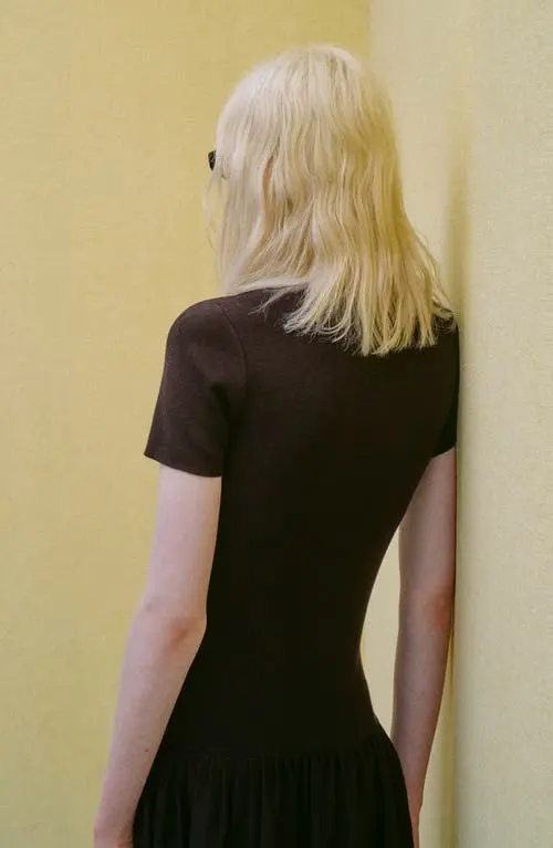 Mango Ribbed A-line Dress