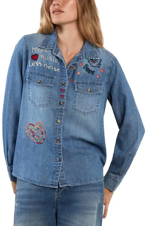 BILLY T More Music Less Noise Shirt - Denim