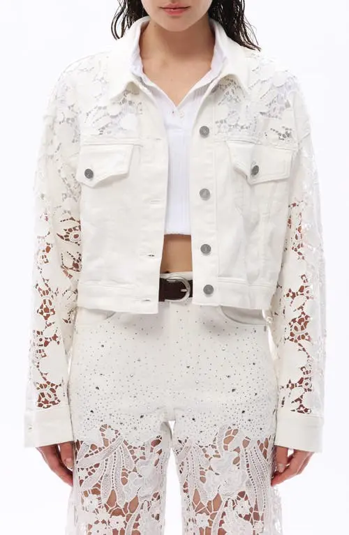 BAYEAS Lace Detail Crop Jacket