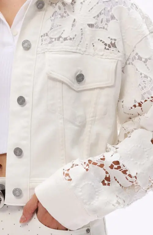 BAYEAS Lace Detail Crop Jacket