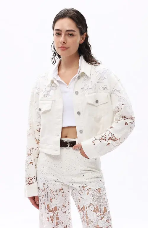 BAYEAS Lace Detail Crop Jacket