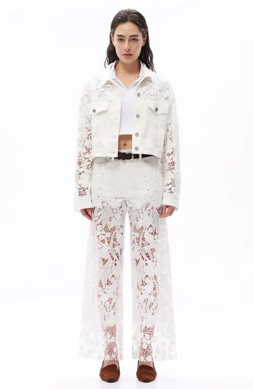 BAYEAS Lace Detail Crop Jacket