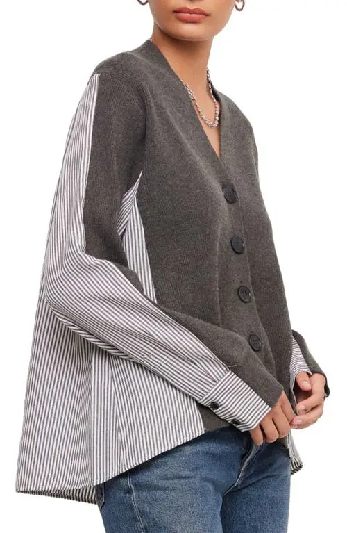 Fifteen Twenty Celine Mixed Media Cardigan