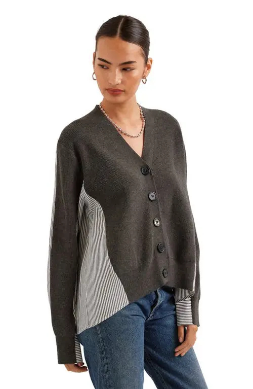Fifteen Twenty Celine Mixed Media Cardigan