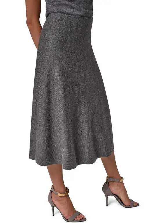 Donna Karan New York A-line Midi Sweater Skirt - Hthr Char