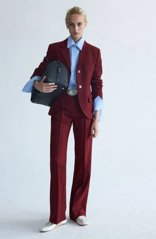 Mango Wool Blend Suit Blazer